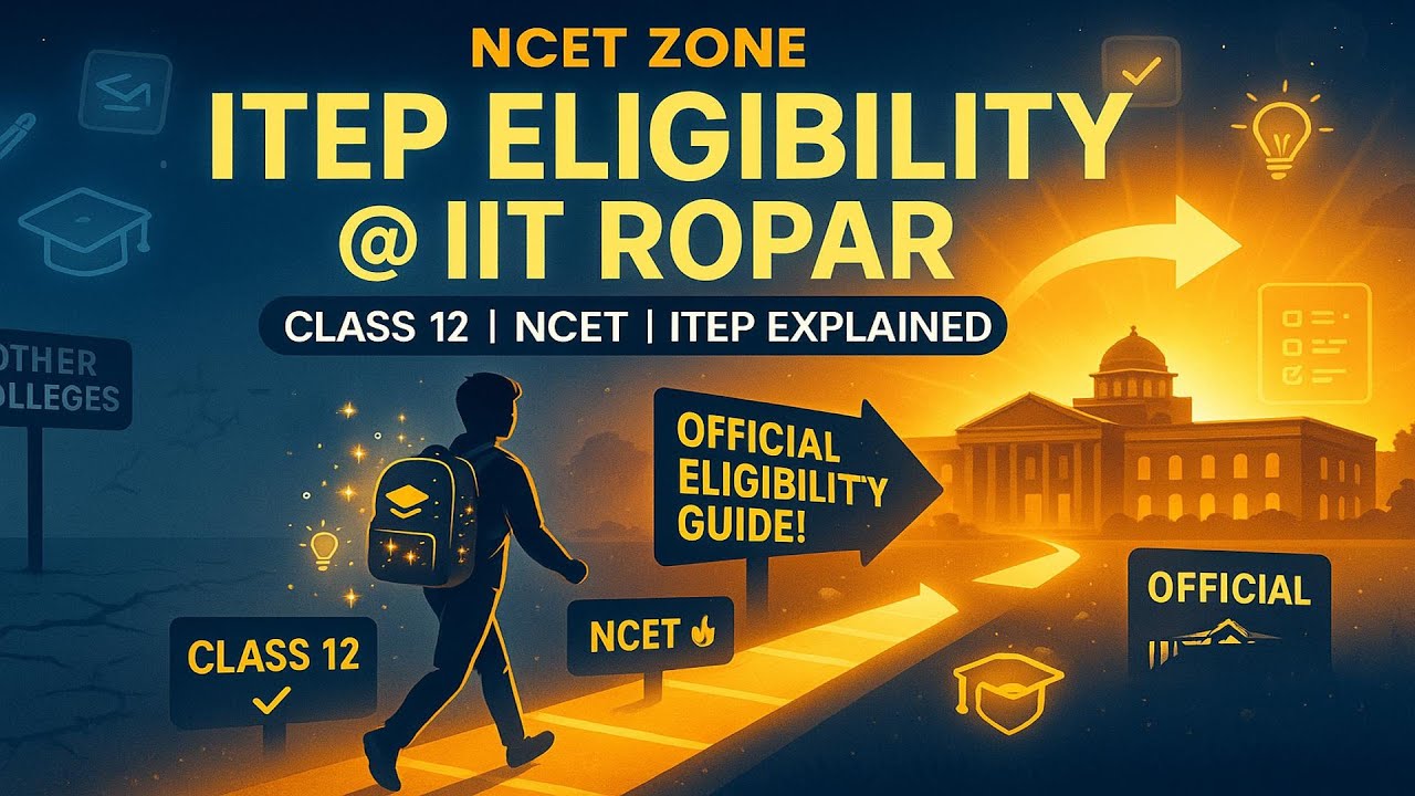 IIT Ropar ITEP Course Eligibility 2026 | Admission Criteria, Age Limit ...
