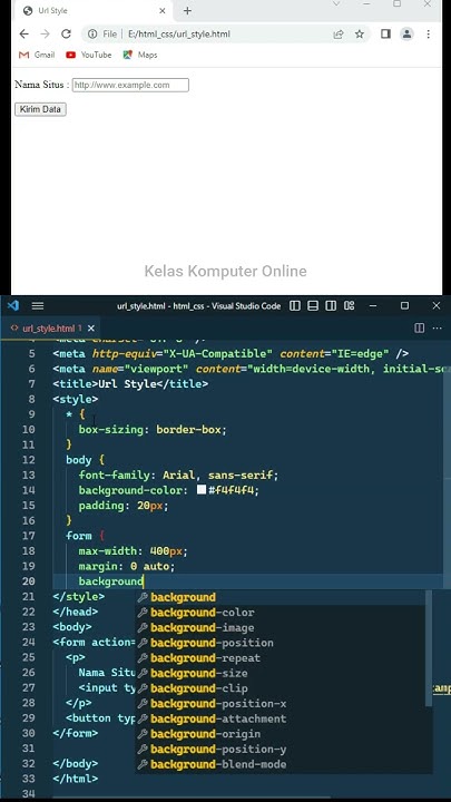 Coding HTML dan CSS: Input Type URL - YouTube