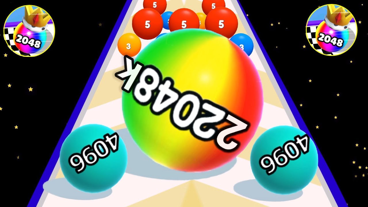 Satisfying Mobile Game/ Ball Run 2048 in Infinity mod vs jelly run 2048 ...