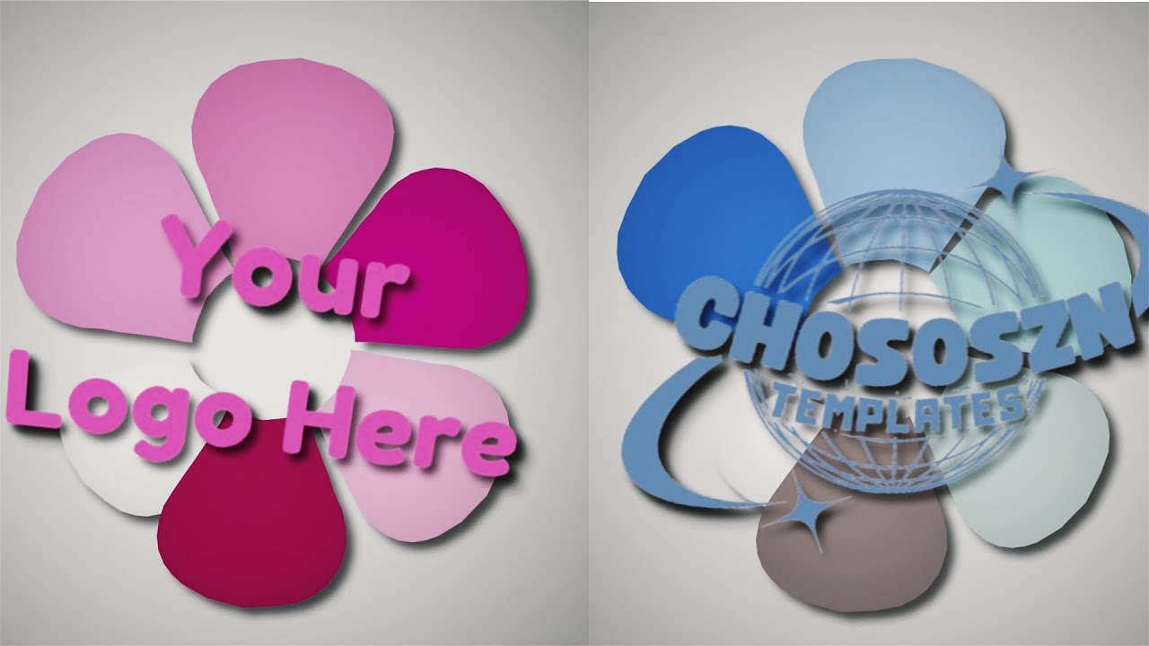 Flower logo animation After Effects template - YouTube