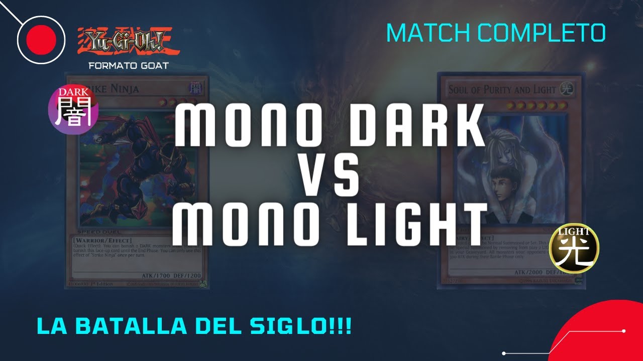 Mono Dark vs Mono Light - Duelo Yugioh Formato Goat / Time Wizard - YouTube