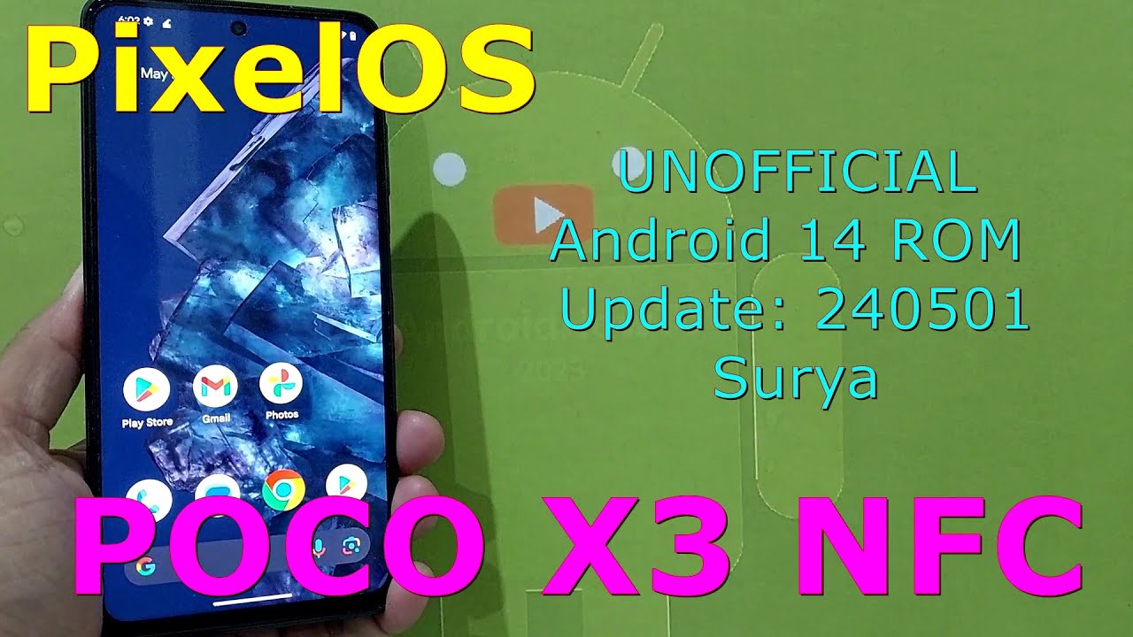 PixelOS UNOFFICIAL for Poco X3 Android 14 ROM Update: 240501 - YouTube