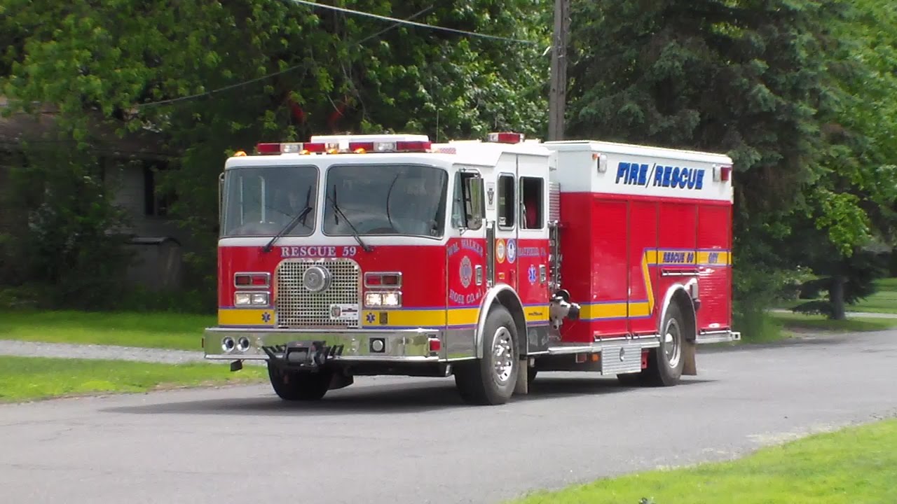 William Walker Hose Company Rescue 59 & Squad 59 Responding - YouTube