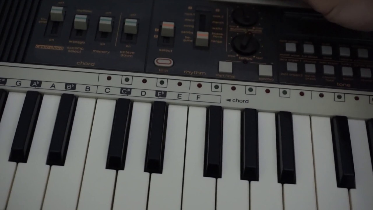 Casiotone MT-70 Keyboard - Rhythm panel - YouTube
