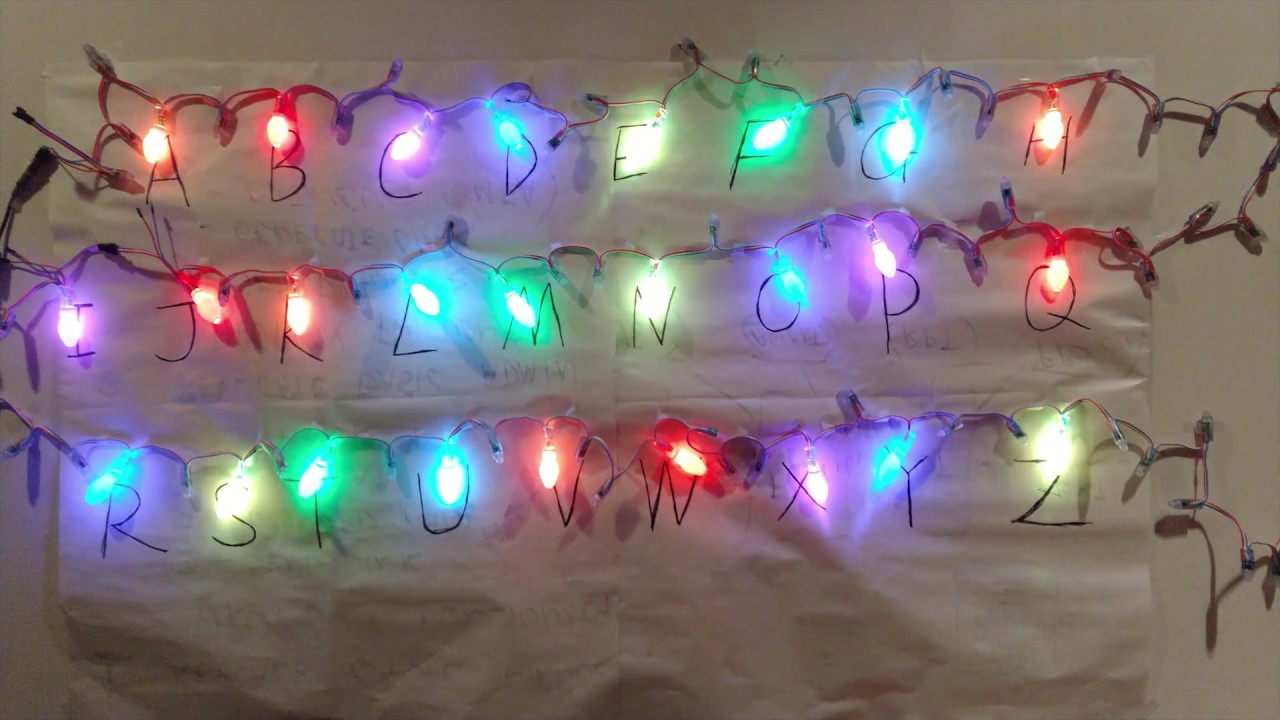 Stranger Things Lights Powered by Raspberry Pi - Run - YouTube