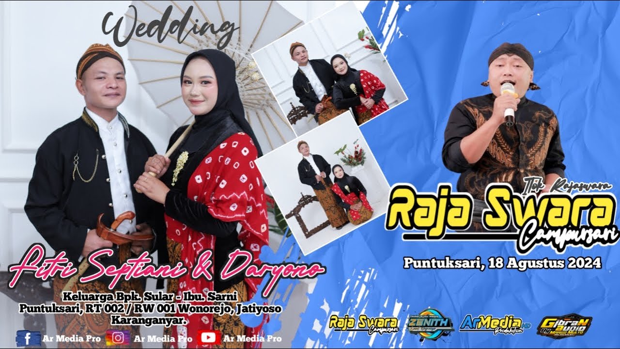 Live - RAJASWARA Music // Wedding Fitri Septiani & Daryono - YouTube
