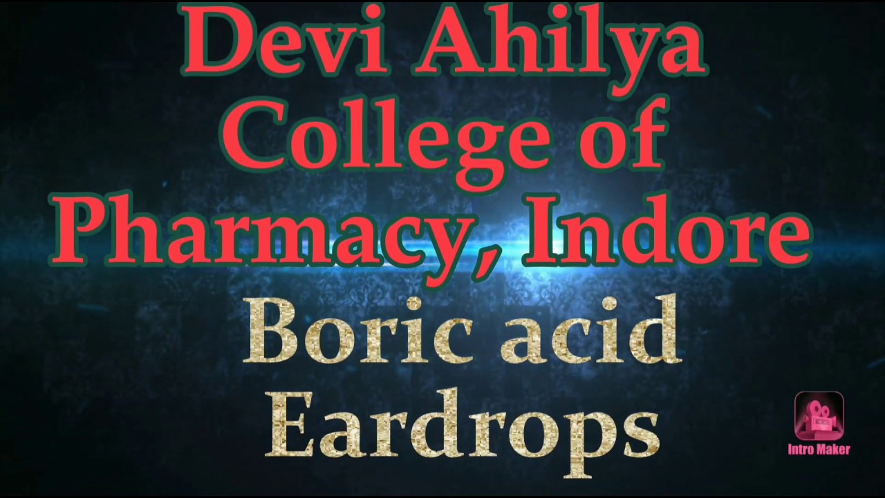Boric acid Eardrops - YouTube