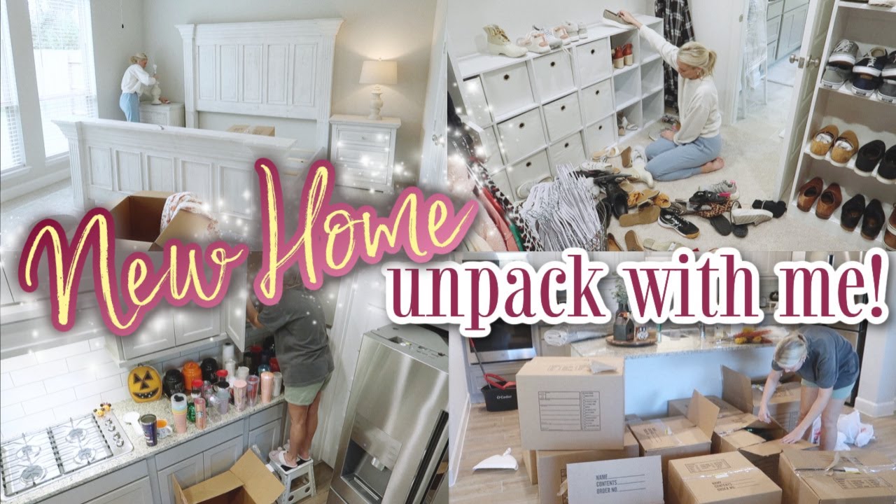 BRAND NEW HOME - MOVE IN WITH ME!//UNPACKING//ORGANIZING - YouTube
