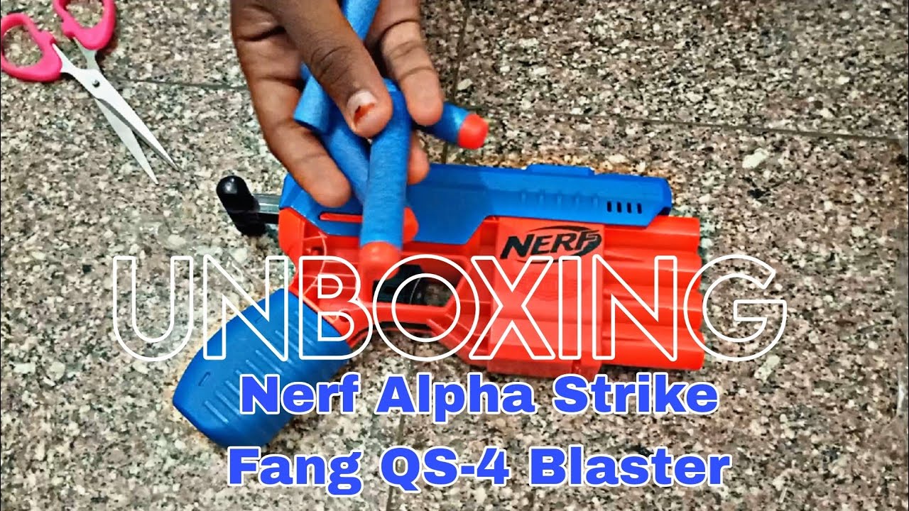 Nerf Alpha Strike Fang QS-4 Blaster UNBOXING IN INDIA #nerfwar #nerf # ...
