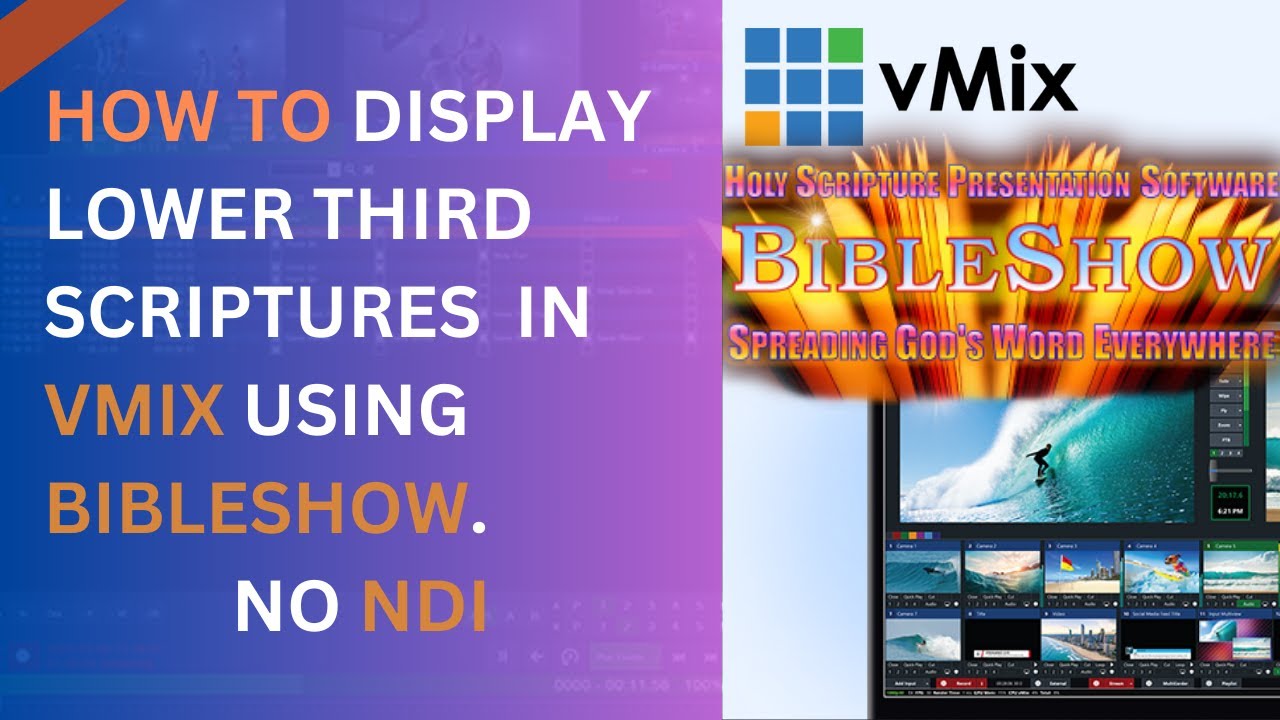 How to display Lower Third Scriptures in vMix using bible show. No NDI ...