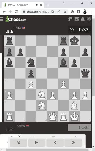 1|1 Minute Bullet Chess Van't Kruijs Opening vs elo player 1787 From ...