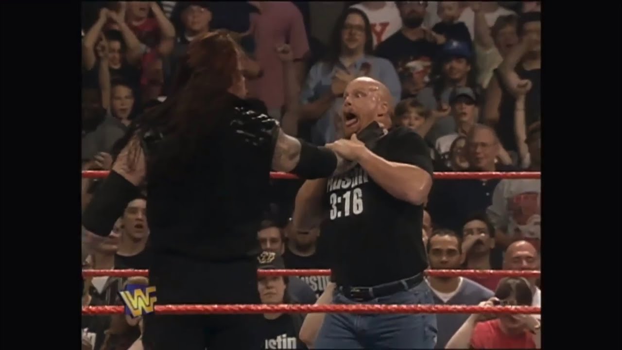 Stone Cold Steve Austin steals The Undertakers Championship Belt Then ...