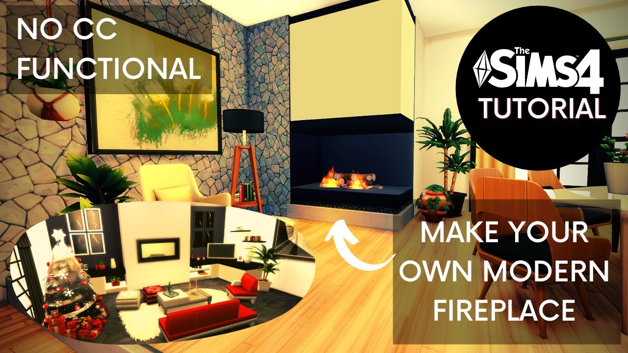 🔥 CUSTOM FUNCTIONAL MODERN FIREPLACES 🔥 | No CC | Sims 4 Tutorial - YouTube