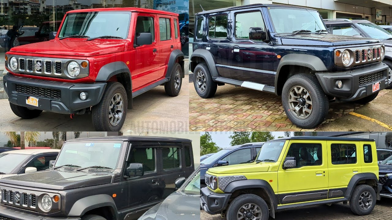 Jimny Colors | Sizzling Red | Nexa Blue | Granite Gray | Kinetic Yellow ...