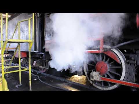 56009 Buharlı Lokomotif Kazan Arızası / Konya Lokomotif Depo (Video 1/2) 11.02.2011