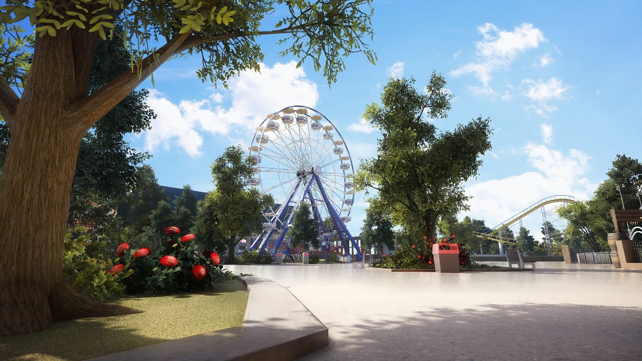 Realistic Theme Park Build - YouTube