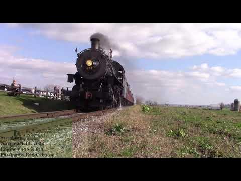 Strasburg Engine's 475 and 611, 111222 - YouTube