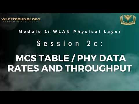 Session 2c - MCS Table / PHY Data Rates and Throughput - YouTube