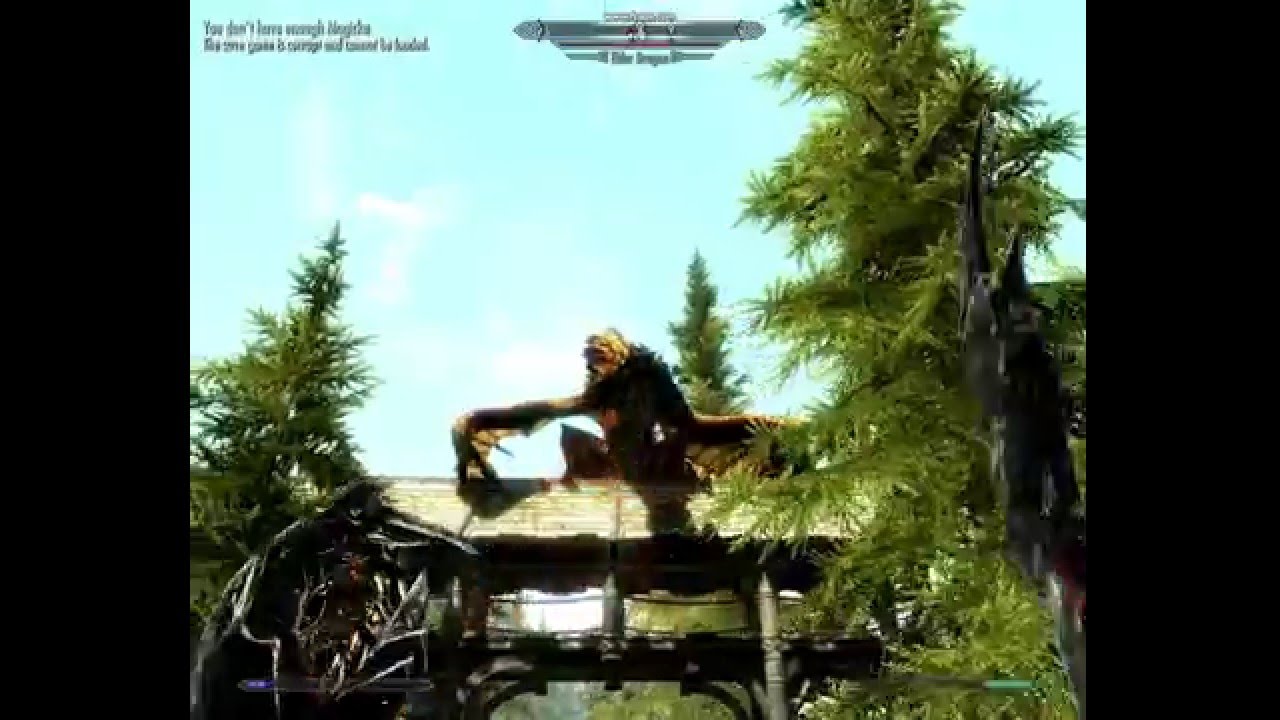 Skyrim Unrelenting Force Shrek shout - YouTube
