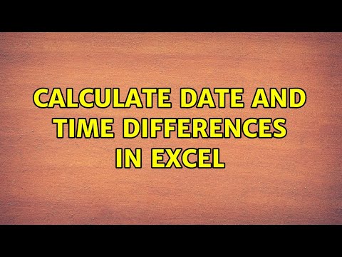 Calculate date and time differences in Excel (2 Solutions!!) - YouTube