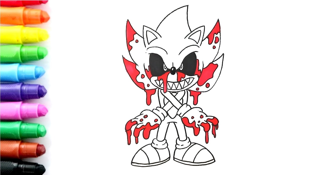 How To Draw SONIC.EXE Very Easy - YouTube