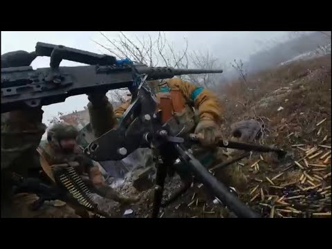 Ukraine GoPro - Firing a M2 Machine Gun at Russian Soldiers