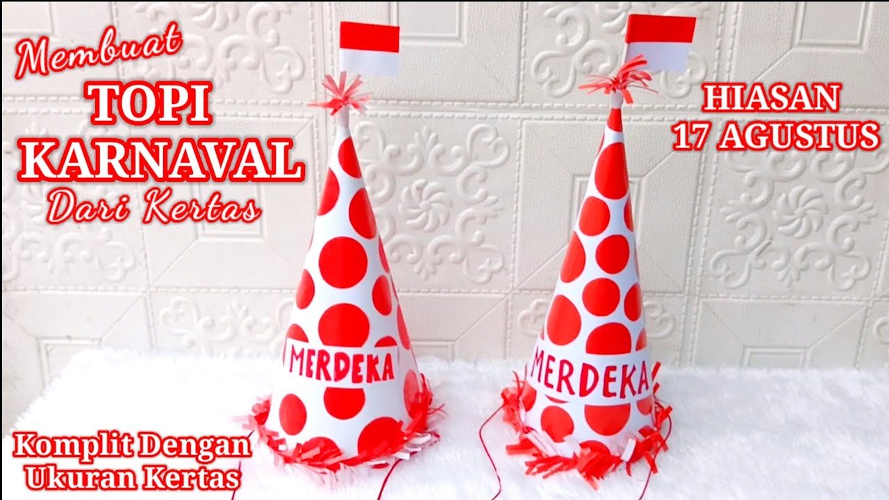 Cara membuat Topi Karnaval Dari Kertas Bentuk Kerucut / Hiasan 17 ...