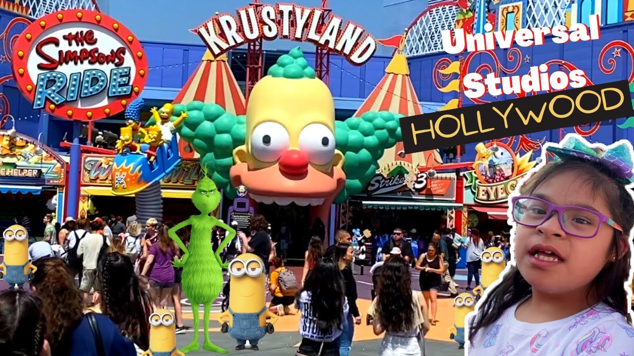 Universal Studios Hollywood, Simpson's ride and more - YouTube