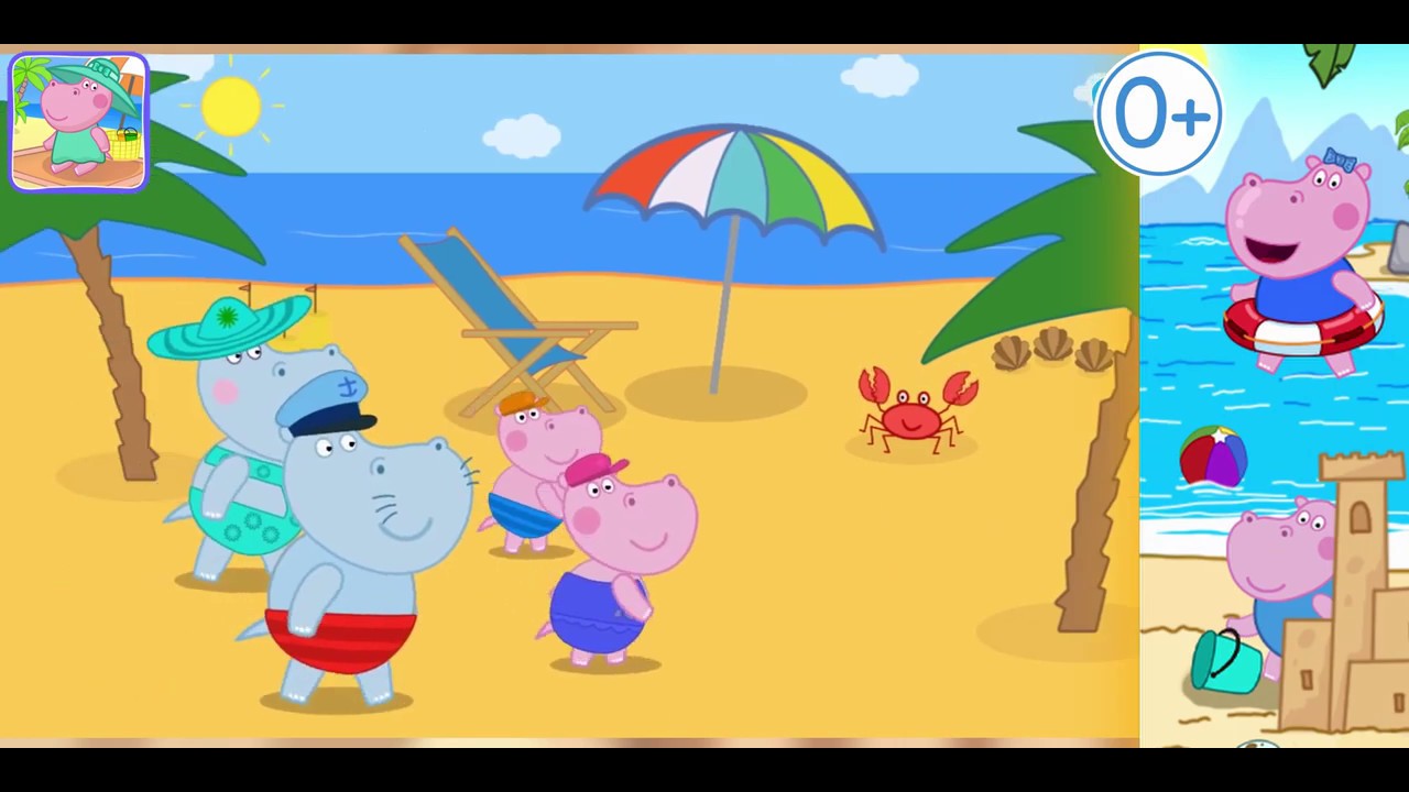 Hippo 🌼 Kids beach adventures 🌼 Teaser-2 18х9 15 0+ - YouTube