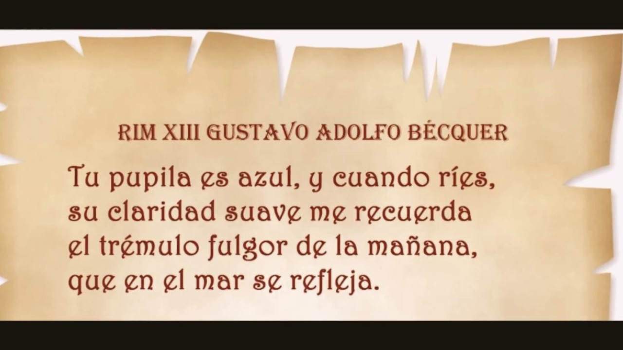RIMA XIII - Gustavo Adolfo Béquer - YouTube