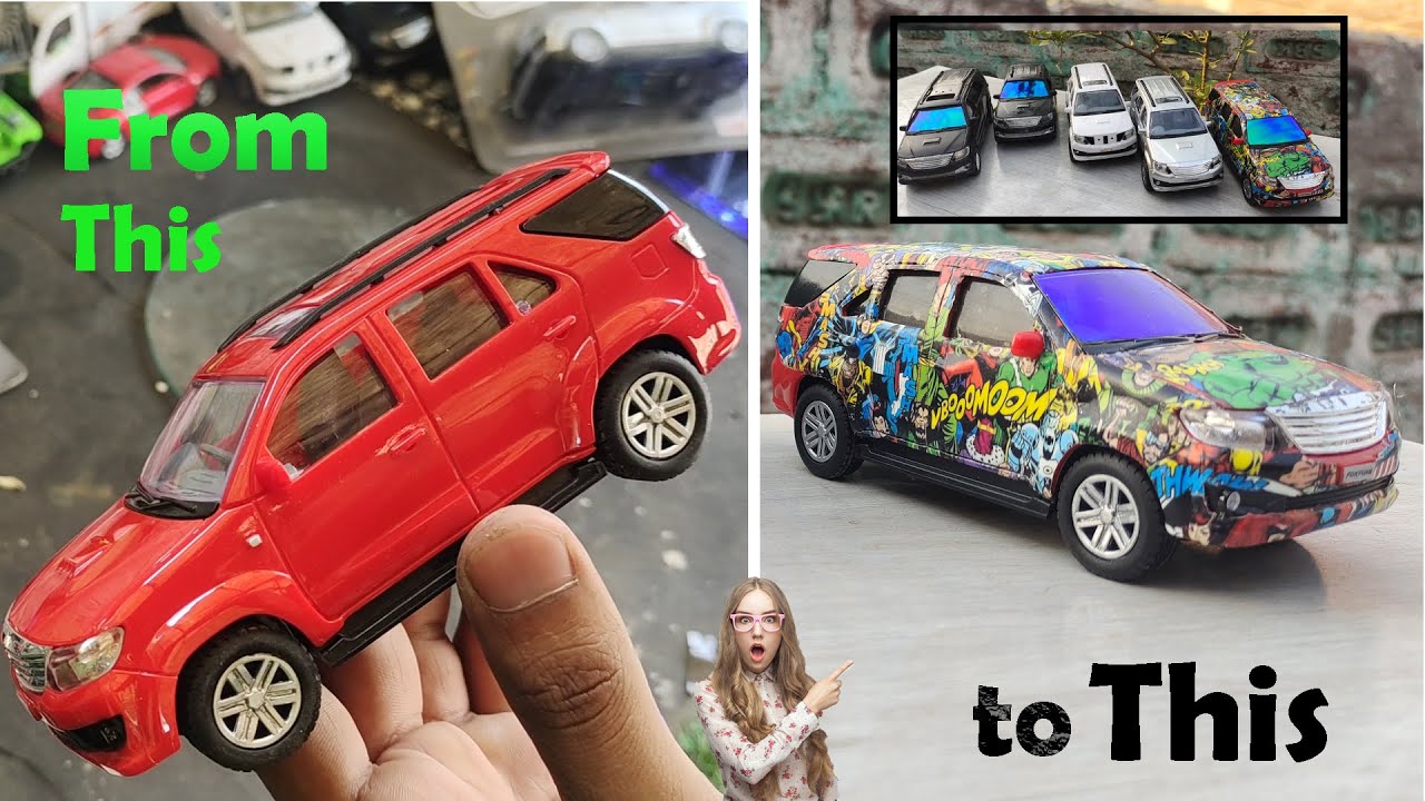 Toyota Fortuner car wrap || Centy Toys 1:24 Scale Marvel Heroes Wrap ...