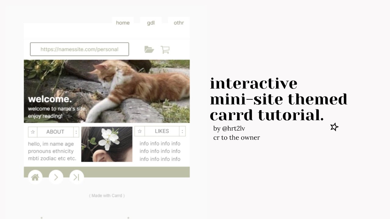 interactive mini-site themed carrd tutorial! ⁺ © to the owner - YouTube
