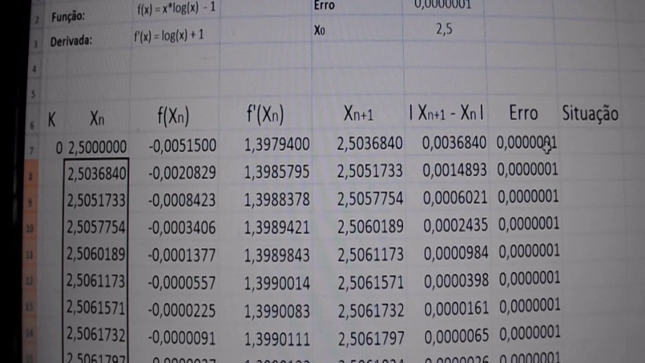 Método de newton Raphson - Excel - YouTube