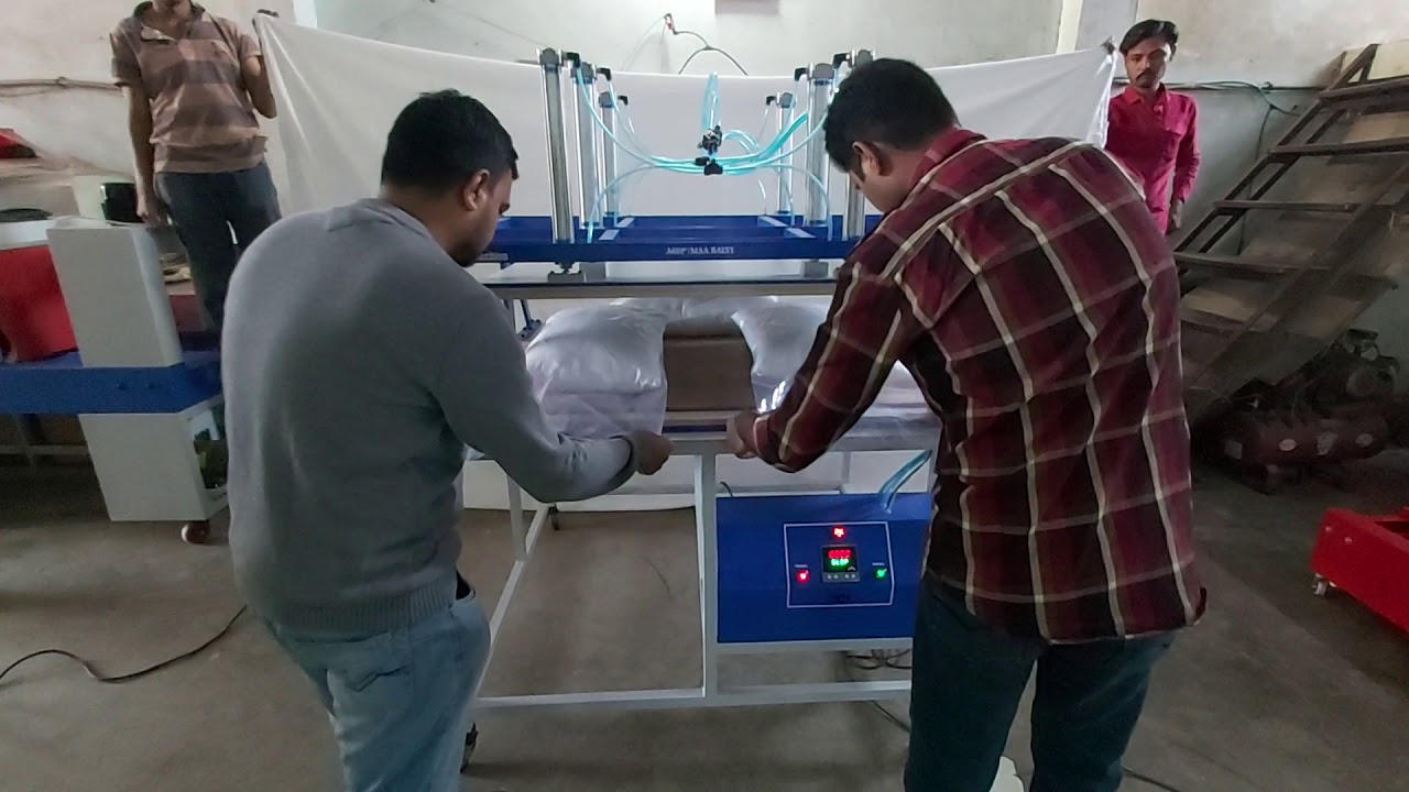 Pillow vacuum packain Machine - YouTube