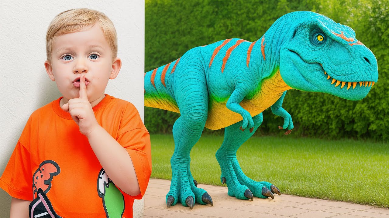 Oliver’s Dinosaur Toys Came Alive at Home! - YouTube