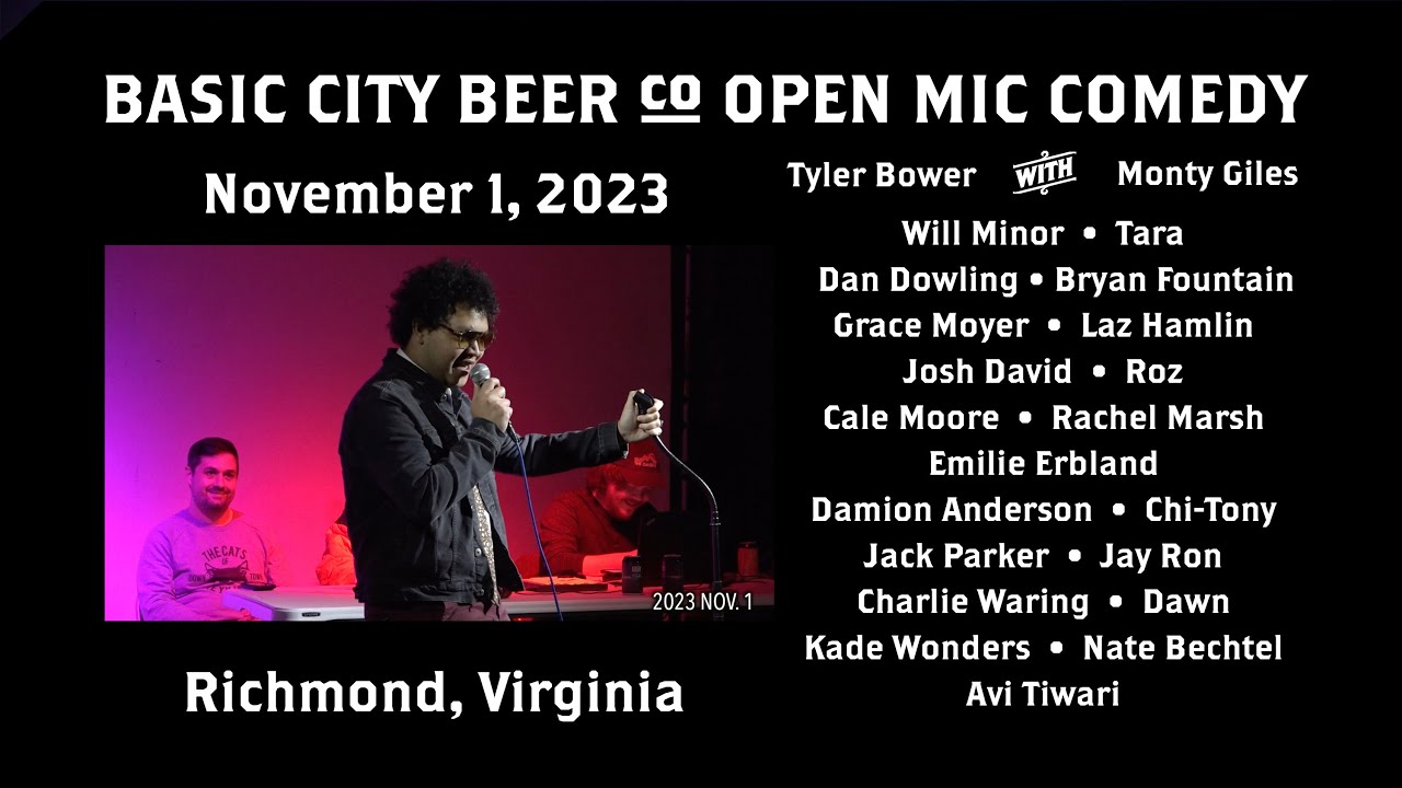 Basic City Beer Co. Open Mic - 2023 Nov. 1 - Richmond, Virginia - YouTube