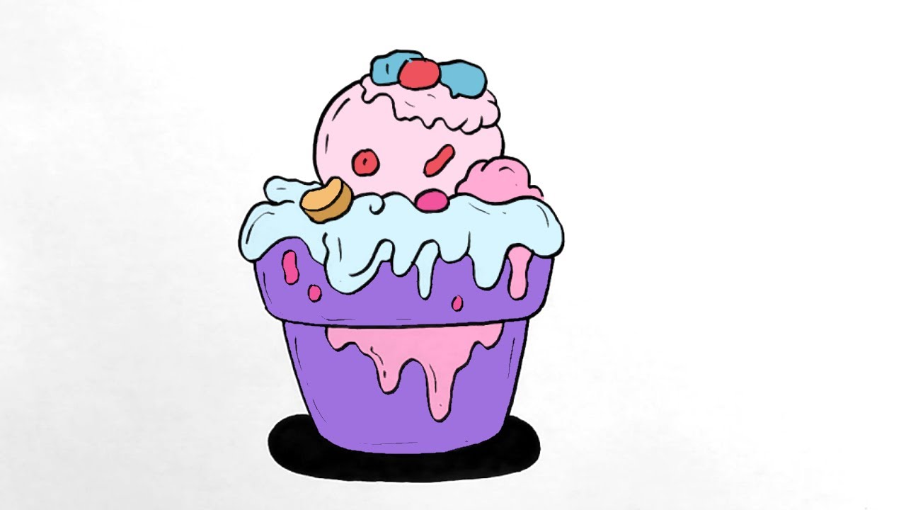 How to Draw FROZEN YOGURT - YouTube