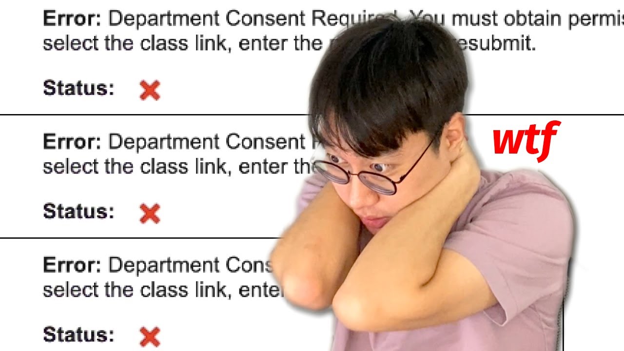 My last class registration ever (but the worst one yet) - YouTube