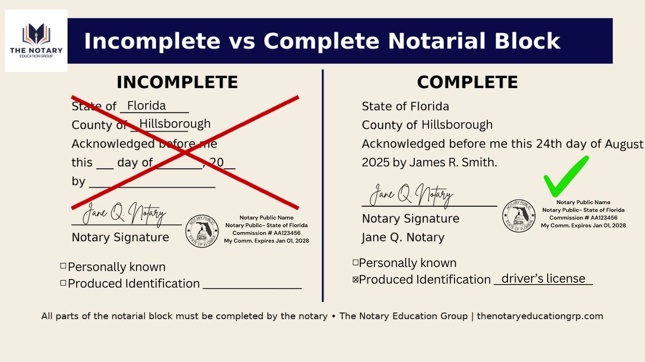 Notaries, Are You Filling Out the Notarial Block Correctly? | The ...