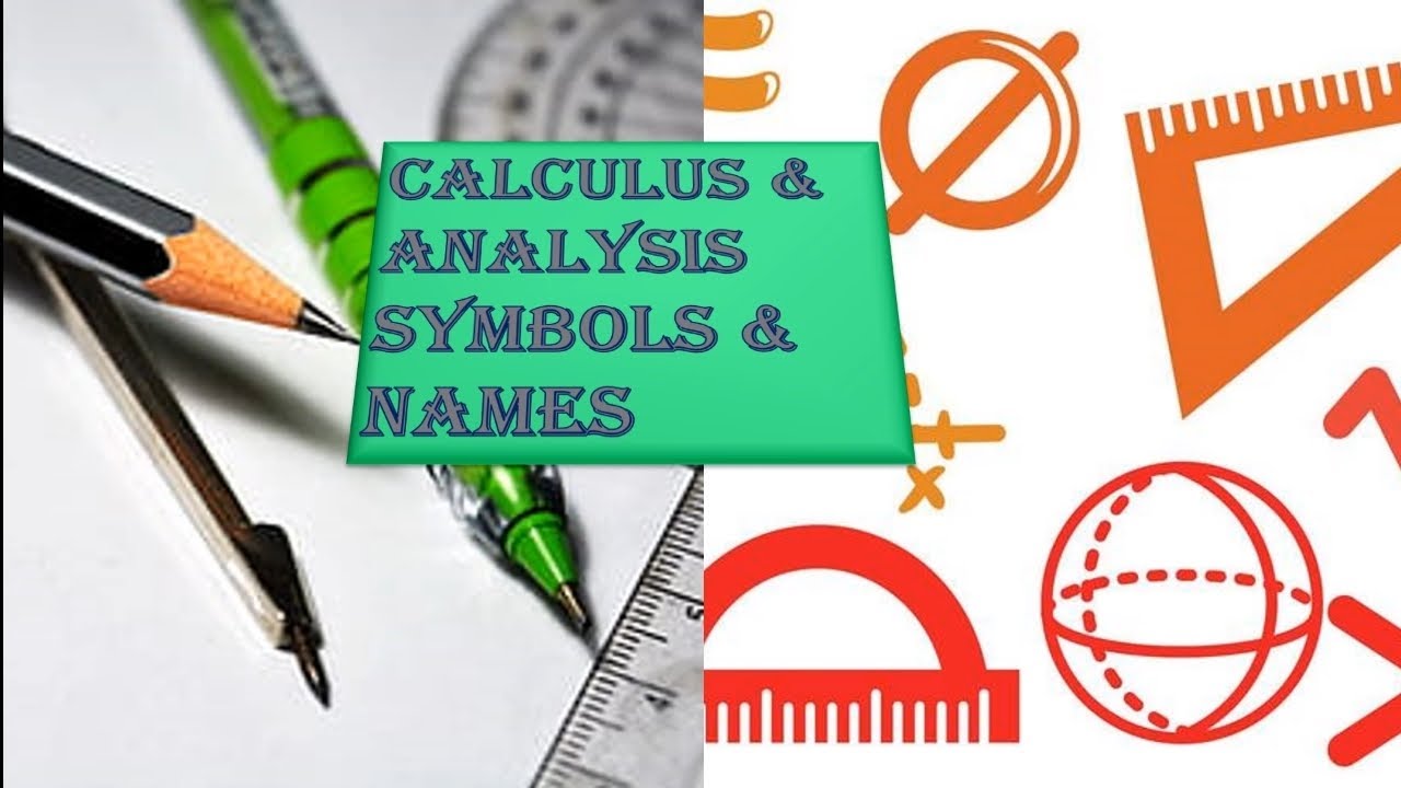 calculus and analysis symbols &Names in english - YouTube