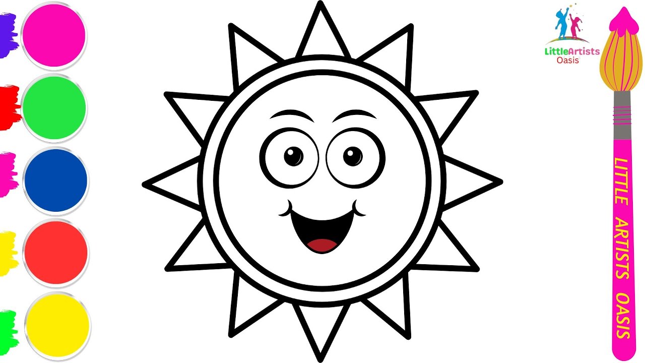 How to Draw a Cute Sun | Easy Step by Step Tutorial for Beginners - YouTube