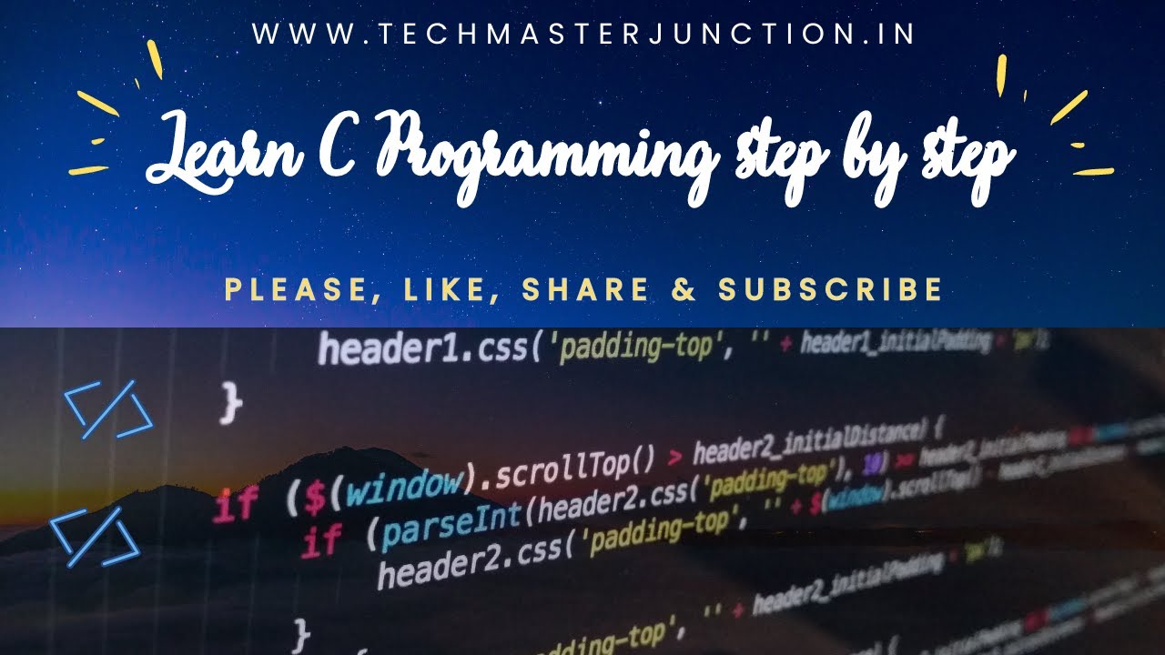 Learn C Programming step by step - 1 - YouTube