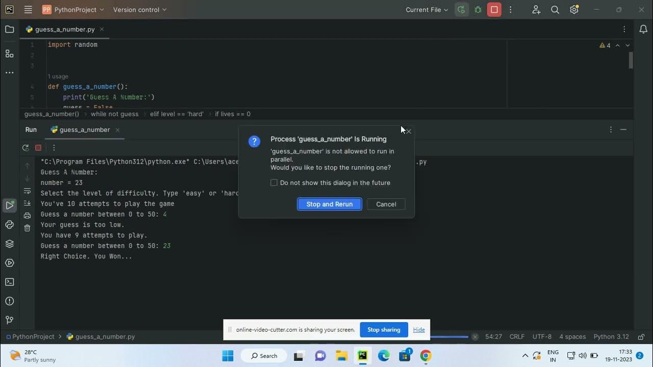 Guess A Number | Python Programming | Python Project | @JennyslecturesCSIT - YouTube