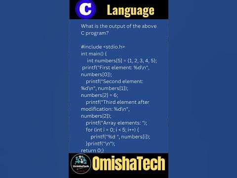 Array program in C | C programming #shorts #ytshorts #omishatech #cprogramming - YouTube