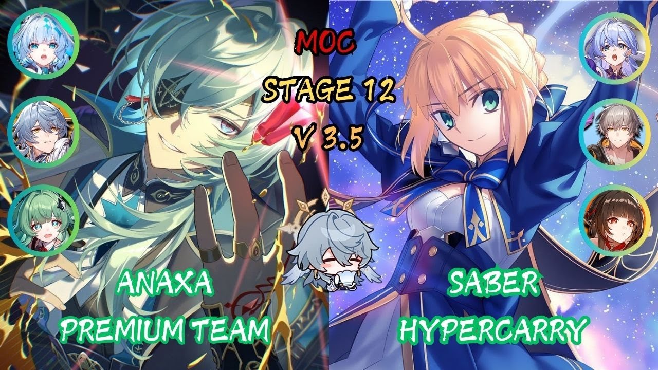 Anaxa Premium Team & Saber Hypercarry | MoC Floor 12 3 Stars | Honkai ...