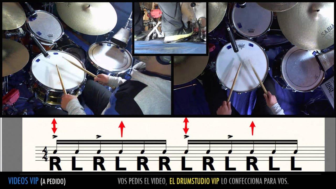 PARADIDDLES simple doble y triple (nivel basico) - YouTube