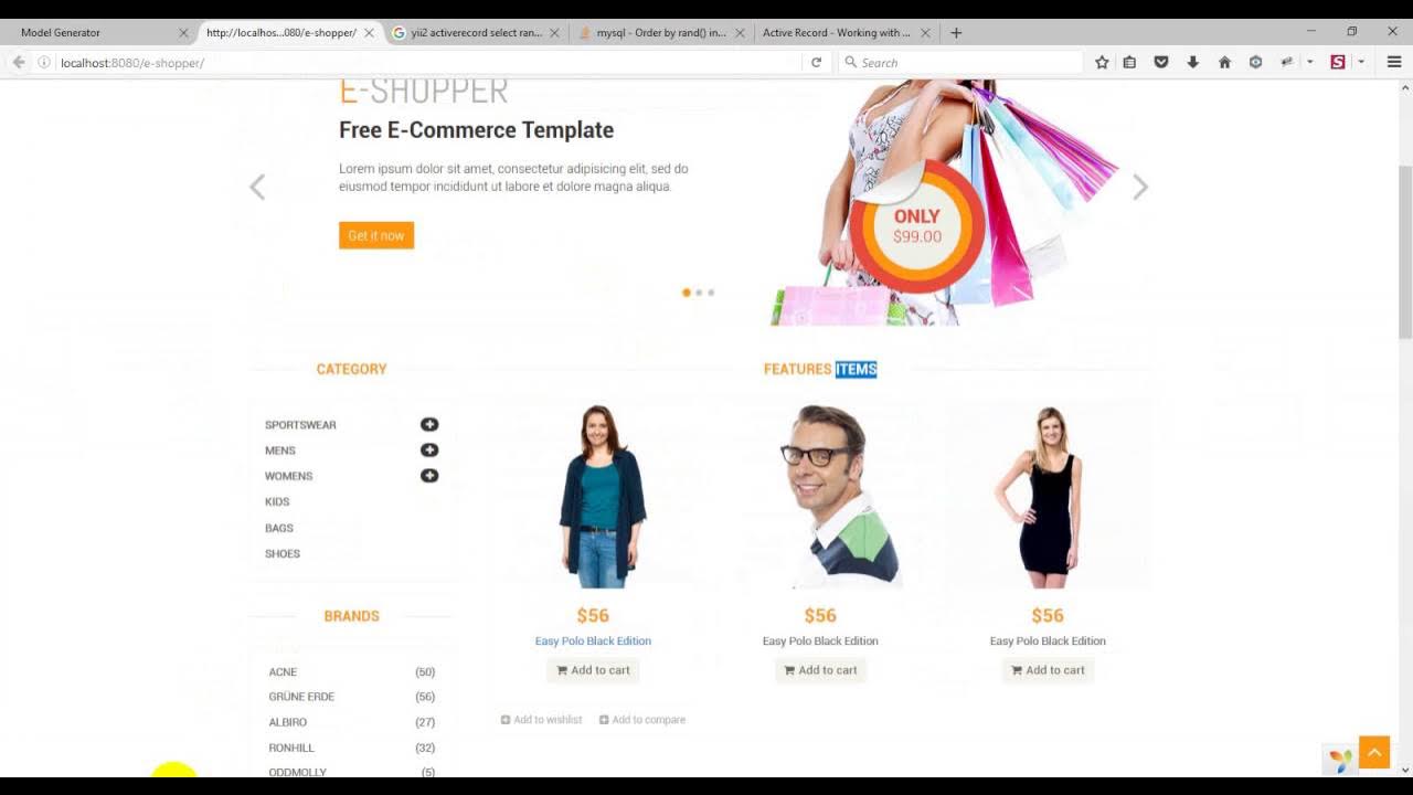 [Yii2 framework] get data home page - YouTube