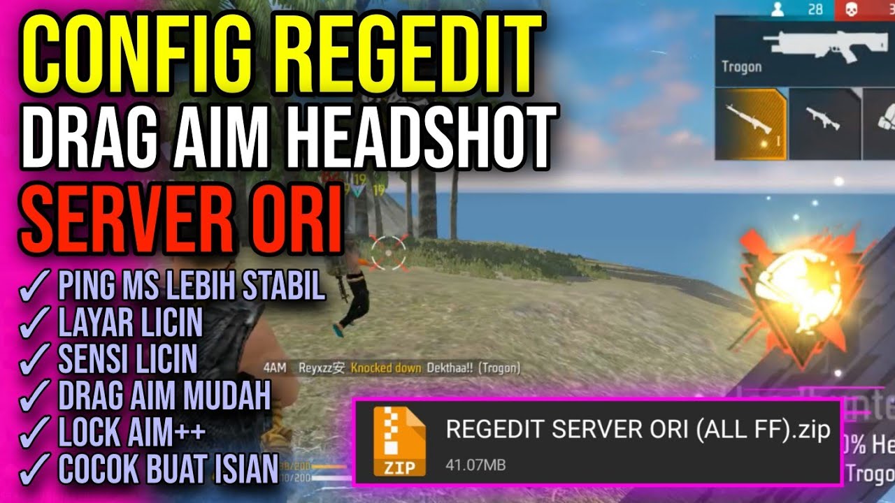 AIM LOCK & DRAG AIM HS - REGEDIT FF MAX & FF ORI ‼️ CONFIG REGEDIT ...