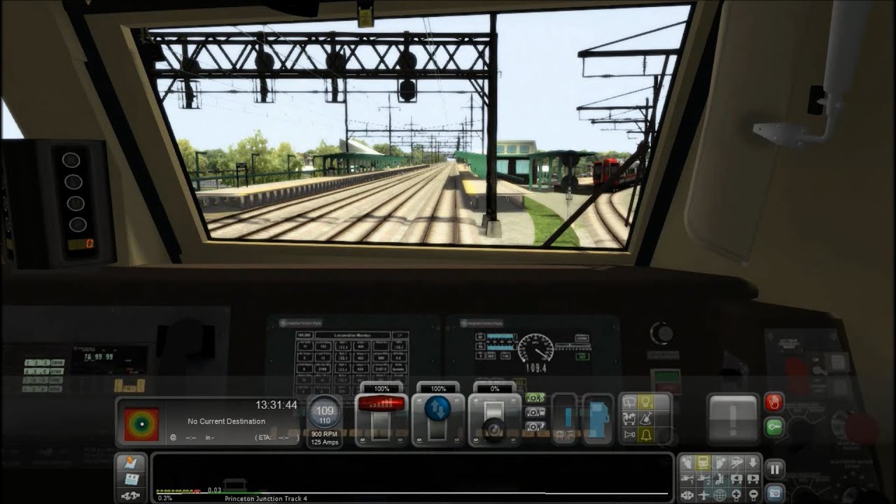 TS2015 HD: GE P32AC-DM w/ MPI HSP46 Physics Accelerates 10 Car AMTK ...
