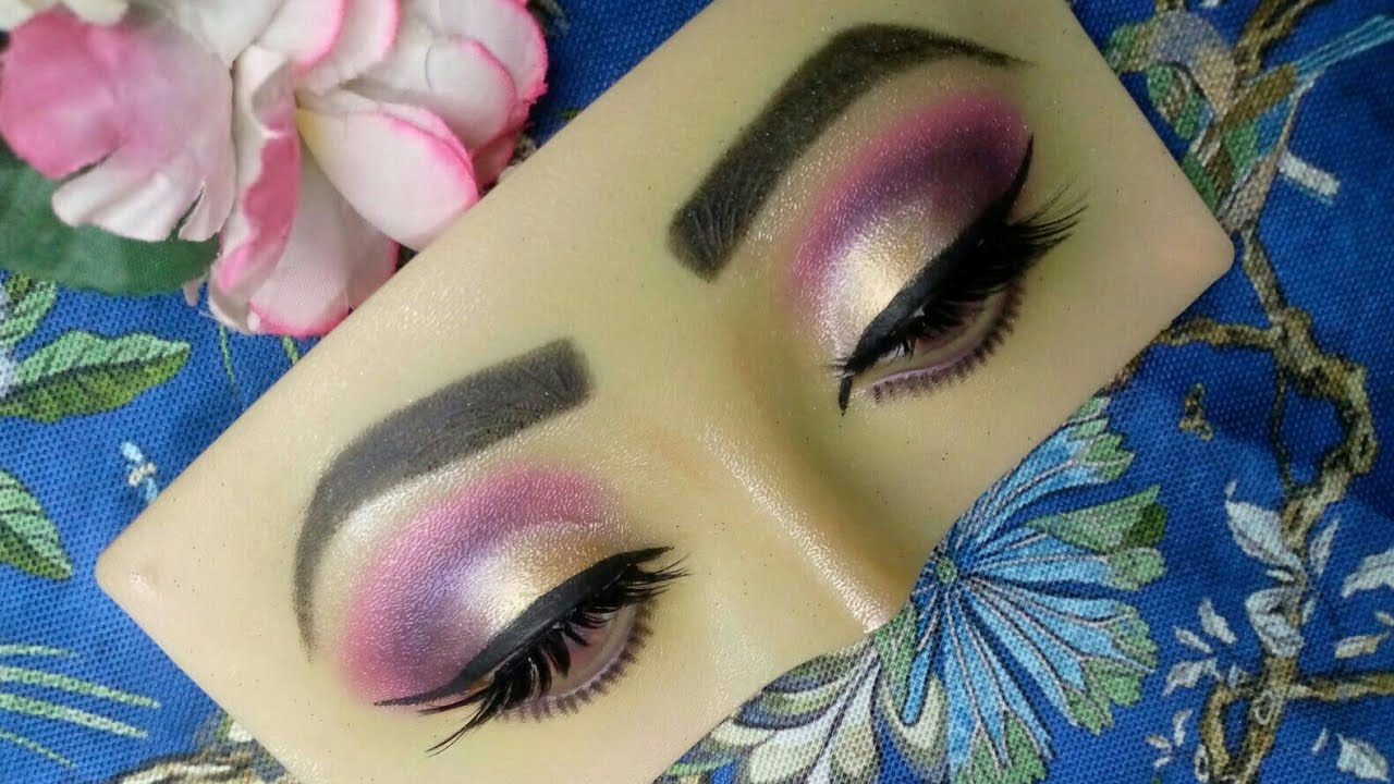 Pink & Purple with golden eye makeup | Party makeup creation for ...